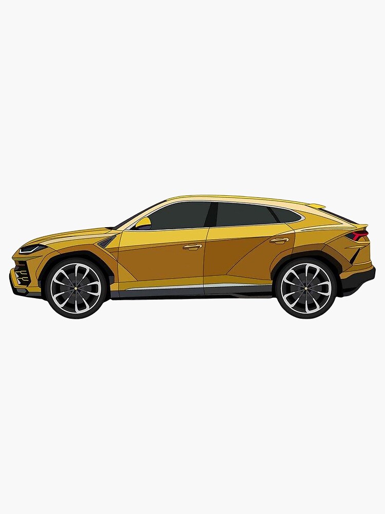 "Lamborgini Urus sportive car illustration" Sticker for Sale by ...
