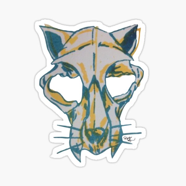 "Cat Skull" Sticker for Sale by scoutsprout | Redbubble