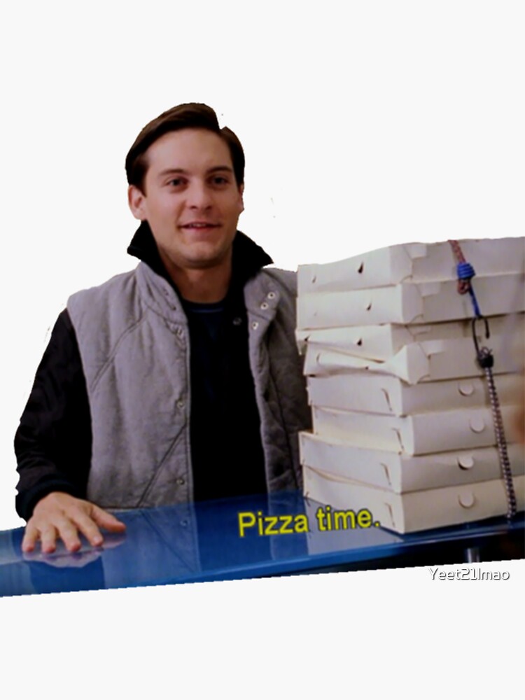 "Pizza Time" Sticker for Sale by Yeet21lmao | Redbubble