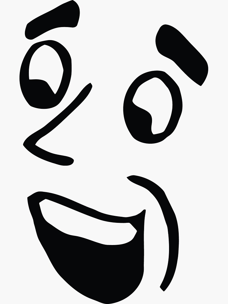 Roblox Man Face Smile Face Man Face Sticker For Sale By Alih72 Redbubble