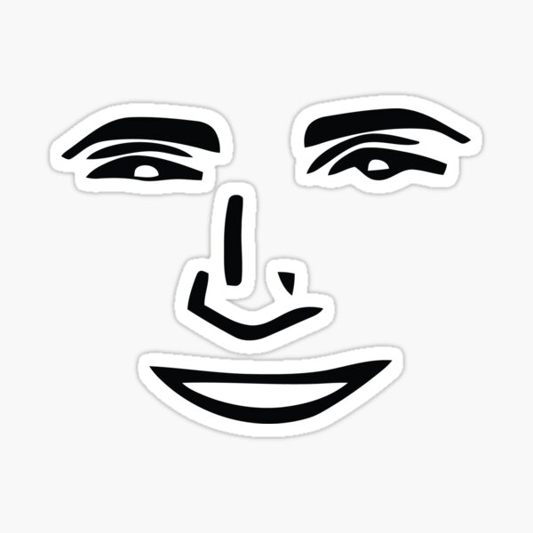 "roblox man face , smile face , man face" Sticker for Sale by AliH72 ...