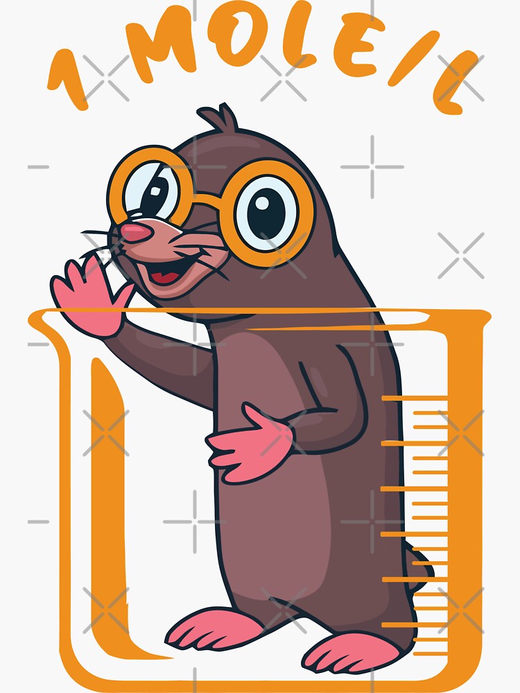 "One mole per litre Funny Chemistry Science" Sticker for Sale by IMDIBN ...