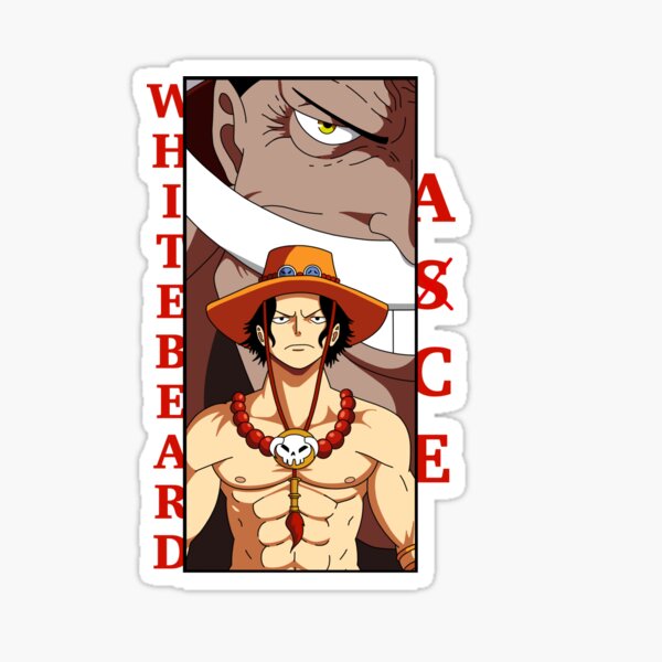 "One Piece Whitebeard and Ace" Sticker for Sale by Artsbykk | Redbubble