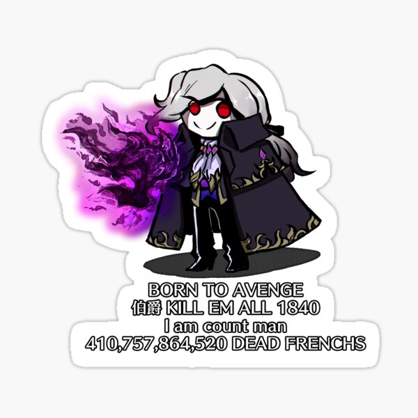 "FGO Avenger Edmond Dantes Count of Monte Cristo" Sticker by xviicprc ...