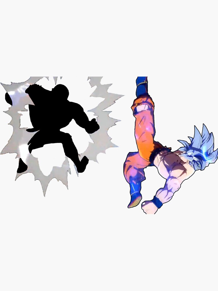 "Ultra Instinct Goku - Kick (/ 2H)" Sticker for Sale by Frame-n-Play ...