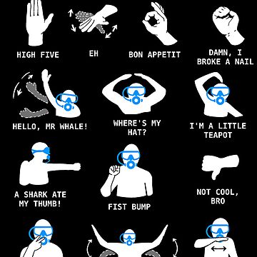 "Scuba Hand Signals" Essential T-Shirt for Sale by SiCk-FisH | Redbubble