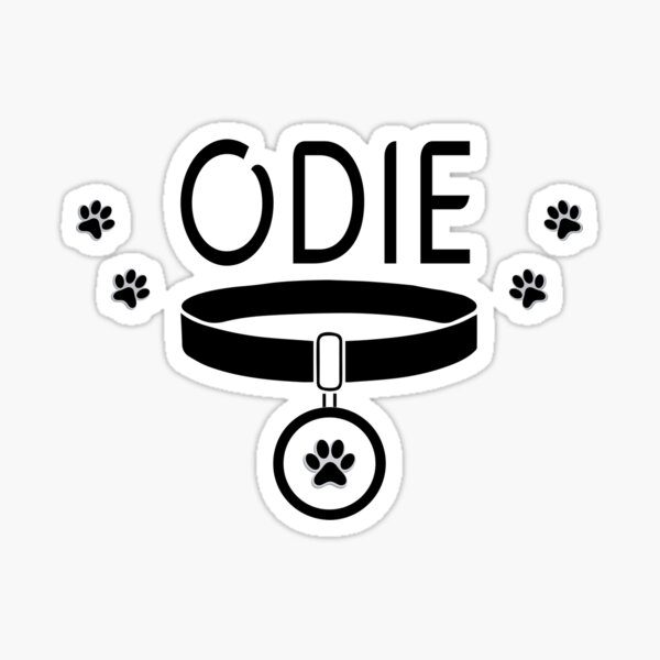 "ODIE Pet's Name - My cat's name is ODIE - ODIE cat's Name" Sticker for ...