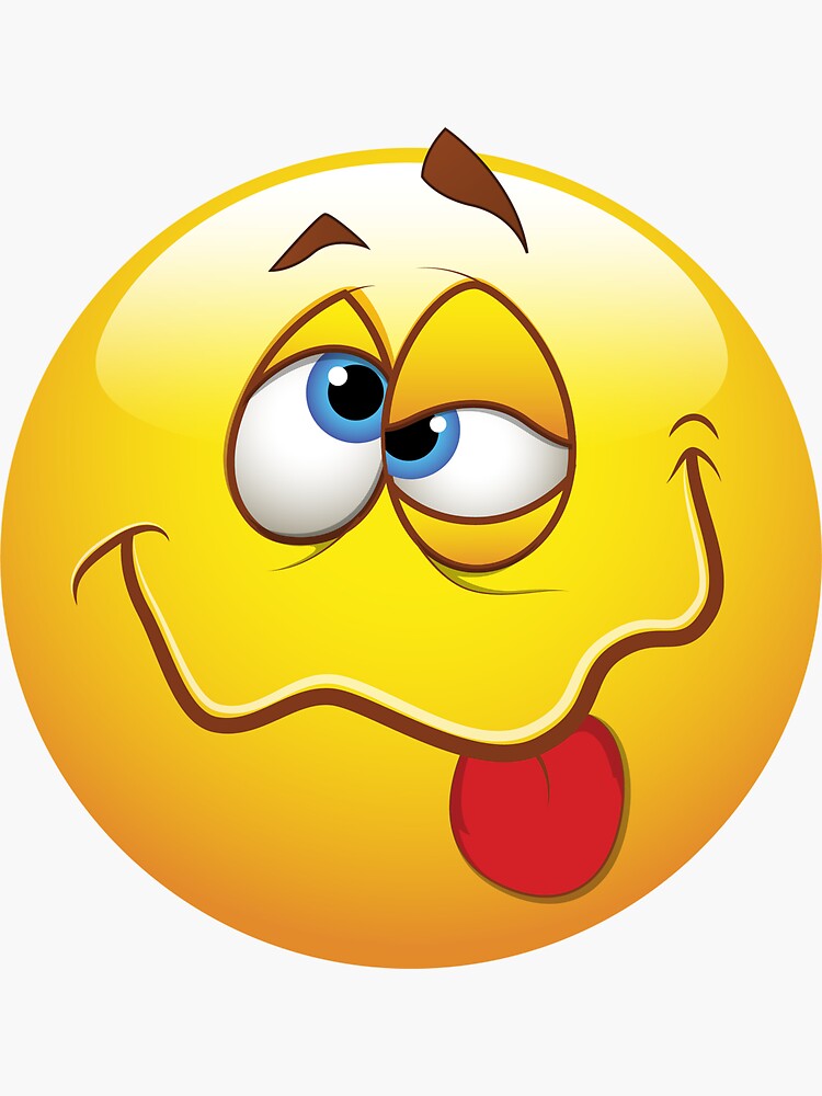 "Drunk Smiley Face Emoticon" Sticker for Sale by allovervintage | Redbubble