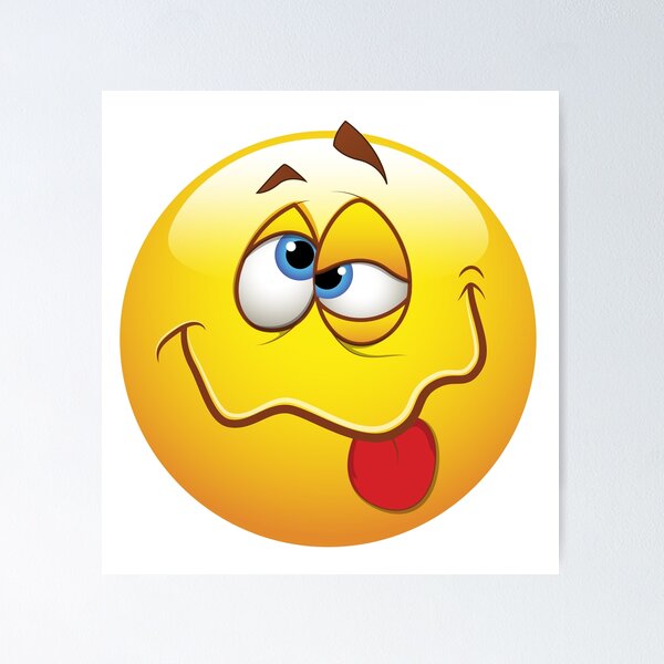 "Drunk Smiley Face Emoticon" Poster for Sale by allovervintage | Redbubble