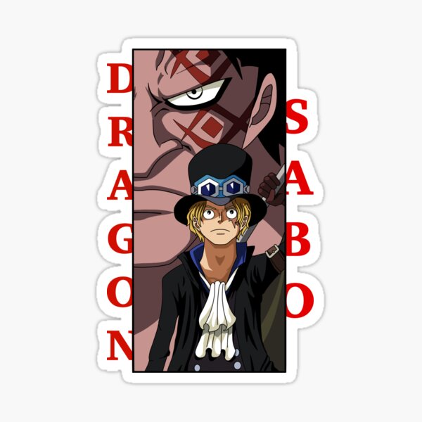 "One Piece Dragon and Sabo" Sticker for Sale by Artsbykk | Redbubble