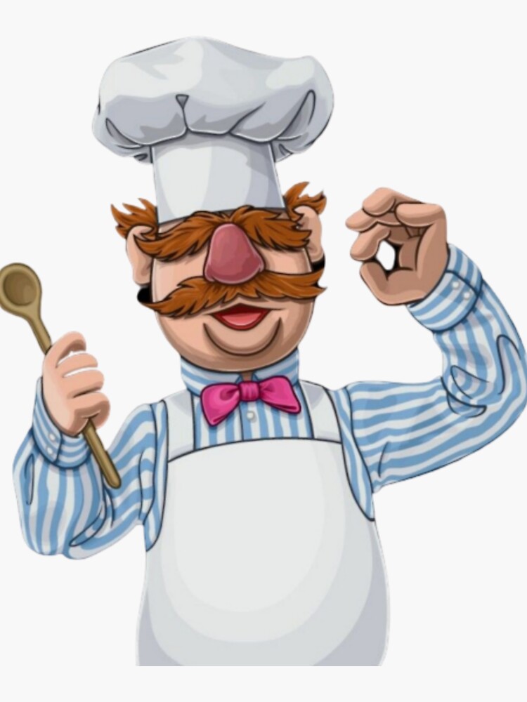 "The Swedish chef bork " Sticker for Sale by World-art-4-u | Redbubble