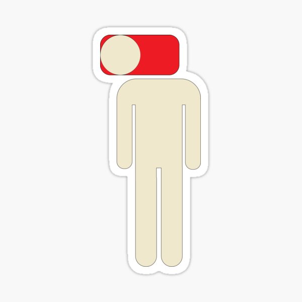 "man stickers with on off button" Sticker for Sale by Snklnk | Redbubble