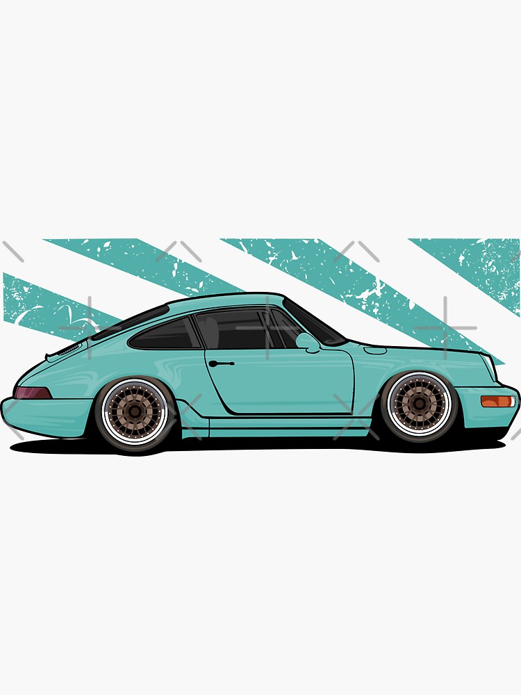 "Classic 911 964 RWB JDM Oldtimer Car" Sticker for Sale by ...