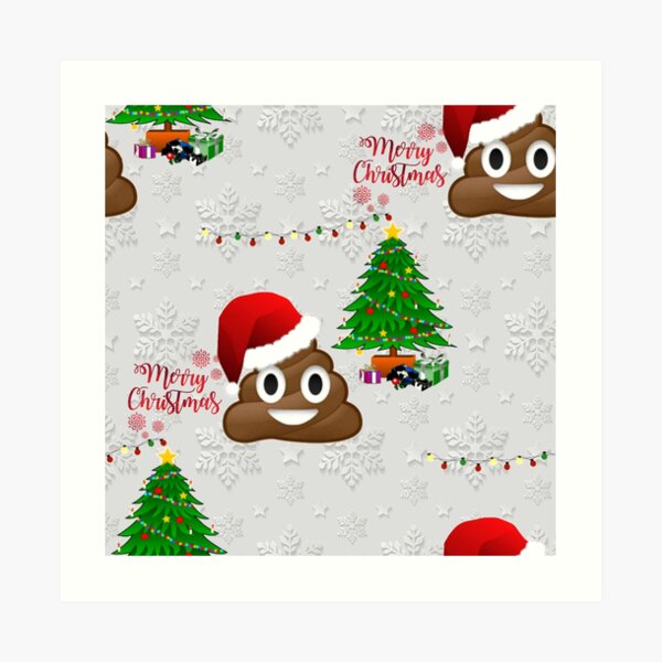 "merry christmas poo emoji " Art Print by gossiprag | Redbubble