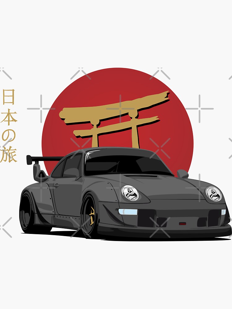 "Automotive Apparel 911 933 RWB JDM Tuning Car" Sticker for Sale by ...