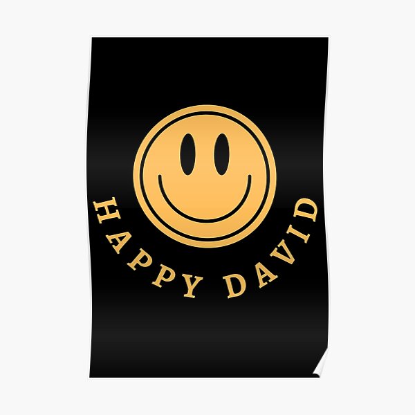 Póster «CAMISETA CON NOMBRE DE DAVID: DISEÑO CARA FELIZ DE DAVID EMOJI ...