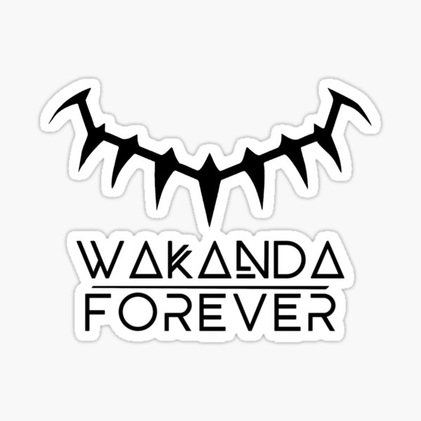 "wakanda forever" Sticker for Sale by uknownfashion | Redbubble