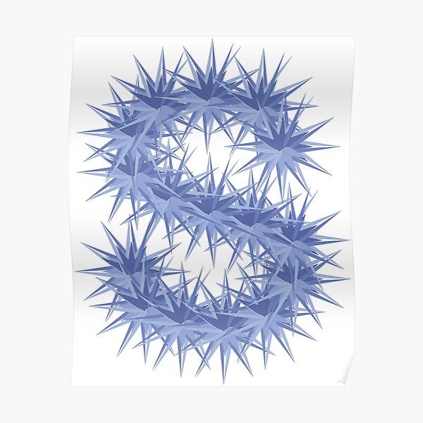 Póster «letra s color azul doodle letras con flores» de NM12creation ...