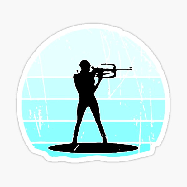 "BIATHLON - Vintage - Winter Sports" Sticker for Sale by urban-design ...
