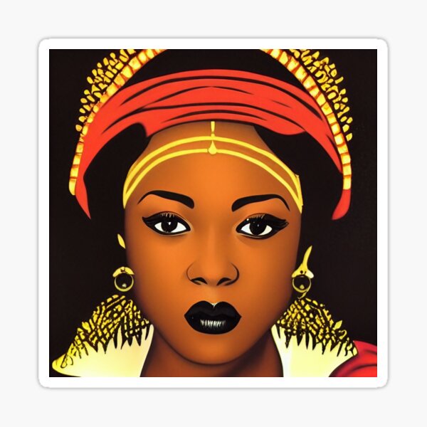 "Queen of Sheba ረ" Sticker for Sale by ZebibArt | Redbubble