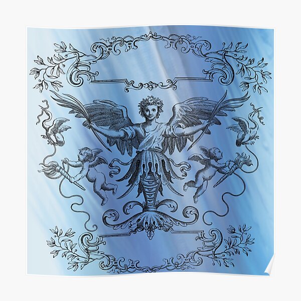 Póster «Angel Cola de Pescado Dibujo A - Cojines y láminas.» de ...