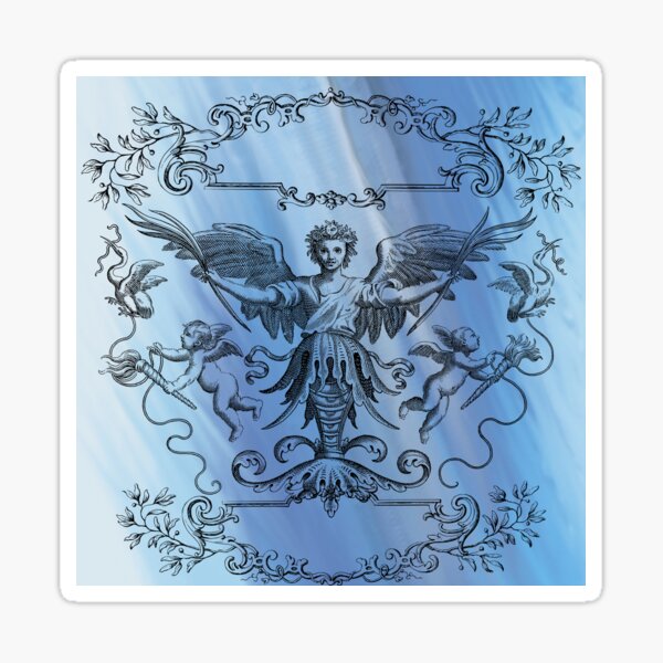 Pegatina «Angel Cola de Pescado Dibujo A - Cojines y láminas.» de ...