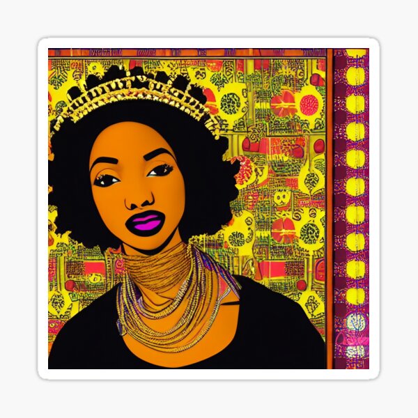 "Queen of Sheba ሰ" Sticker for Sale by ZebibArt | Redbubble