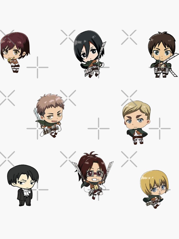 "AOT characters sticker pack " Sticker for Sale by lotfix | Redbubble
