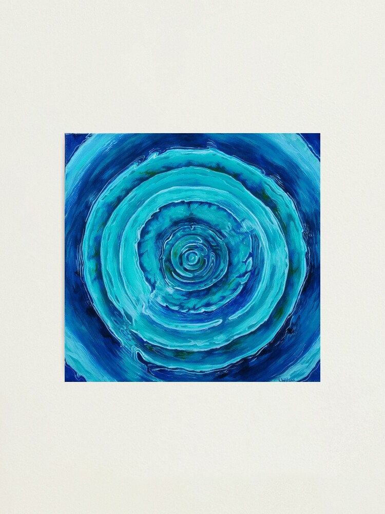 "Ripples, Blue Abstract painting of water ripples painting of water ...