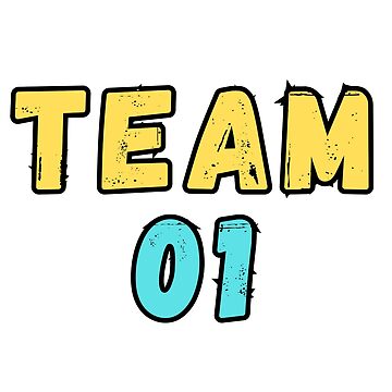 "TEAM 01" Sticker for Sale by mukuljindal | Redbubble
