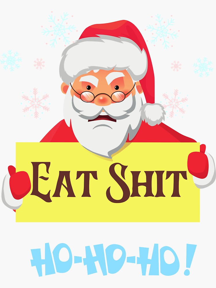 "Funny Christmas Bad Angry Santa" Sticker for Sale by AEROSPACE-IND ...