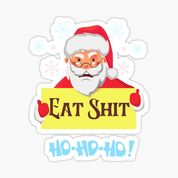 "Funny Christmas Bad Angry Santa" Sticker for Sale by AEROSPACE-IND ...