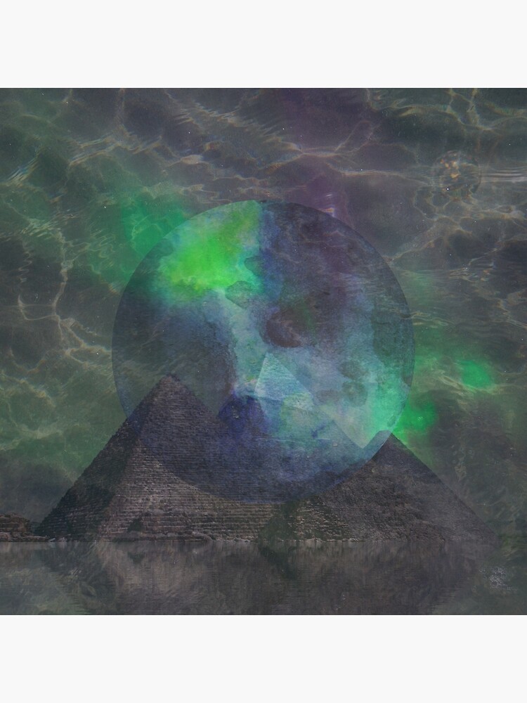"Abstract Pyramids - Orb Pyramids - Green Blue Orbs Art" Poster for ...