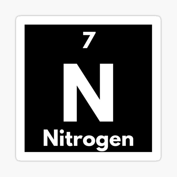 "Periodic Table element number 7 N Nitrogen" Sticker for Sale by ...