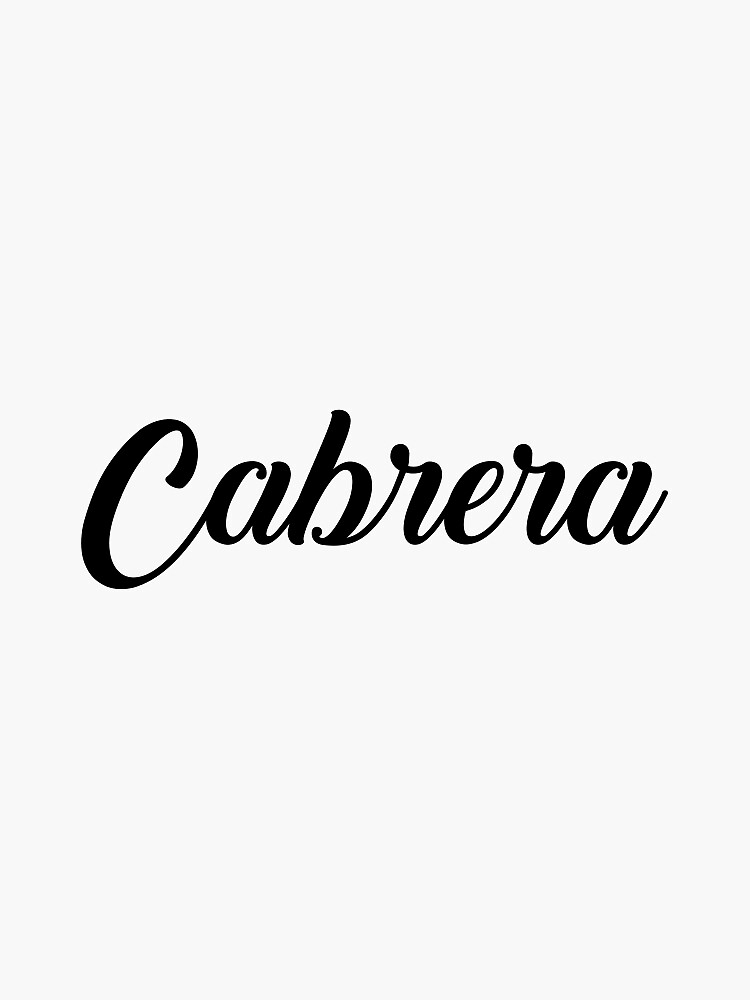 "Cabrera" Sticker for Sale by amartinezart | Redbubble