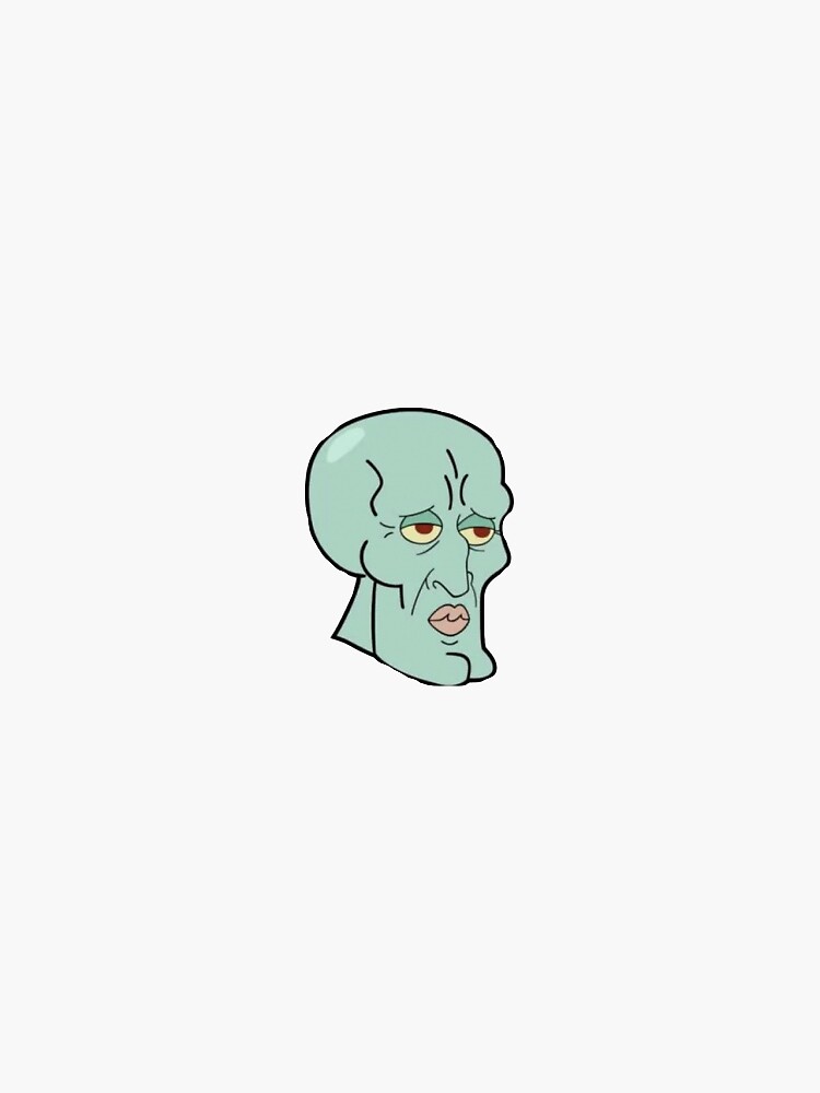 "Squidward Meme Face " Sticker for Sale by JoShopy | Redbubble