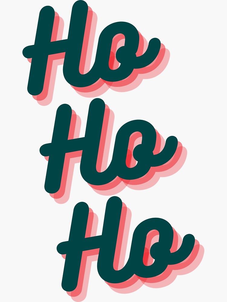 "HoHoHo" Sticker for Sale by byFreya | Redbubble