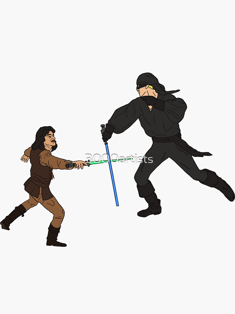 "Princess Bride Space Duel" Sticker for Sale by 3000artists | Redbubble