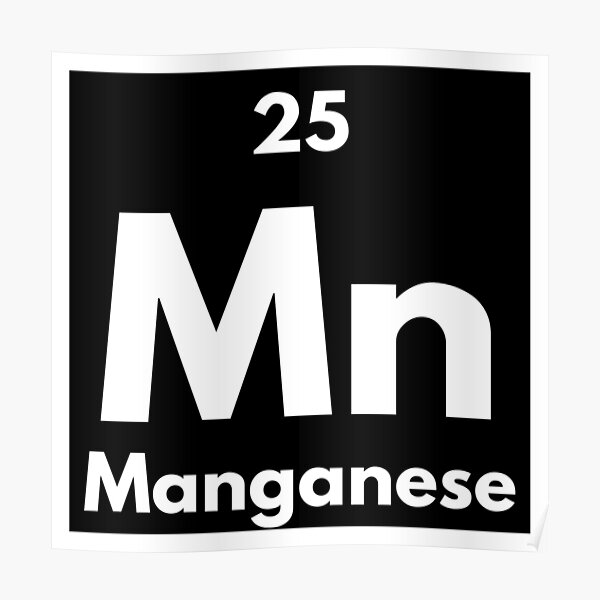Póster «Número de elemento de tabla periódica 25 Mn manganeso» de ...