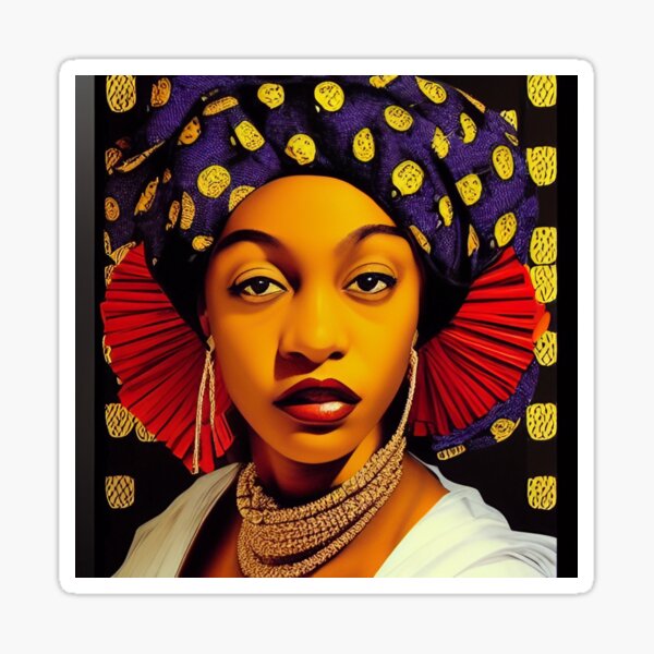 "Queen of Sheba በ" Sticker for Sale by ZebibArt | Redbubble