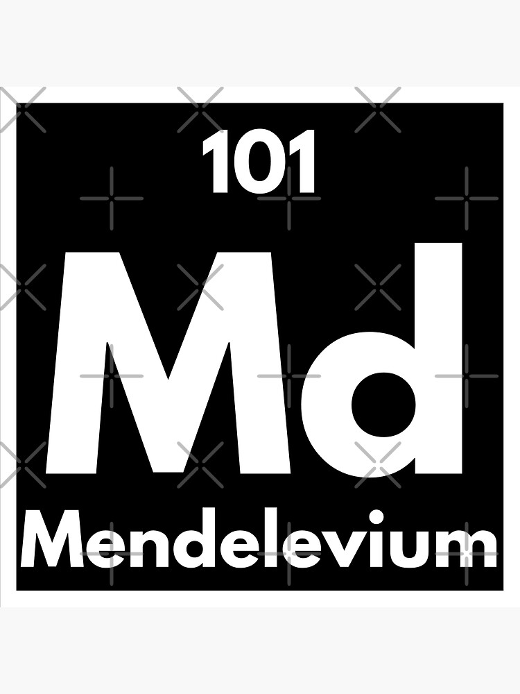 "Periodic Table element number 101 Md Mendelevium" Sticker for Sale by ...