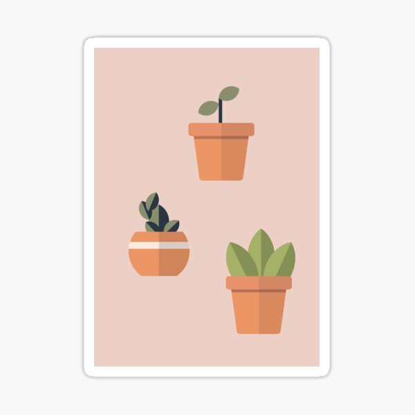 "Planty shapes" Sticker for Sale by Art-Earthling | Redbubble