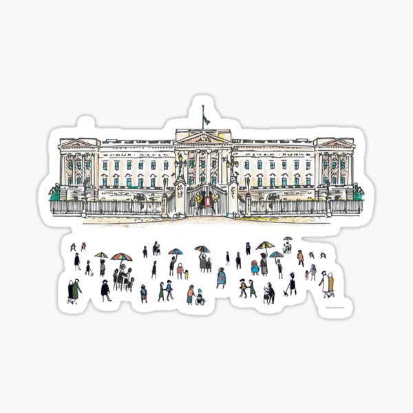 "The Queen, Buckingham Palace, The Mall" Sticker for Sale by ...