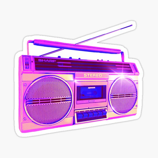 "Purple Stereo" Sticker for Sale by Justaddwater99 | Redbubble