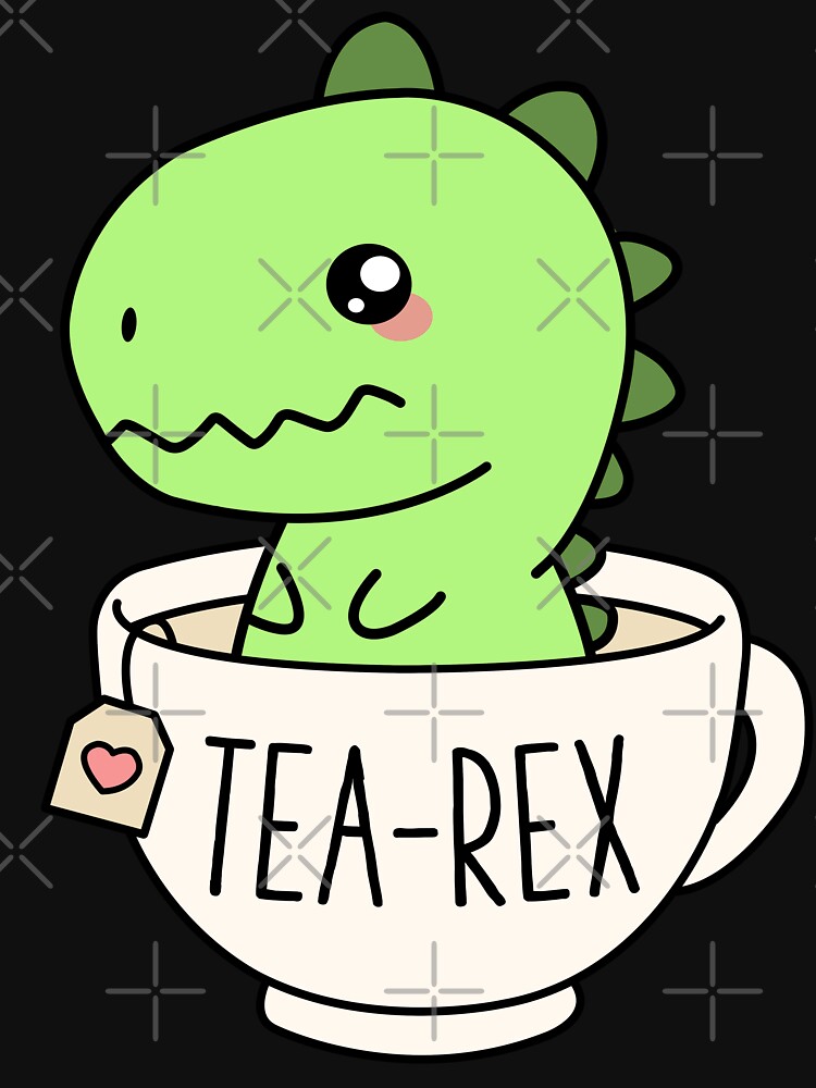 "Tea-Rex Cute T-Rex Dinosaur Kawaii Funny Dino Pun" Classic T-Shirt for ...