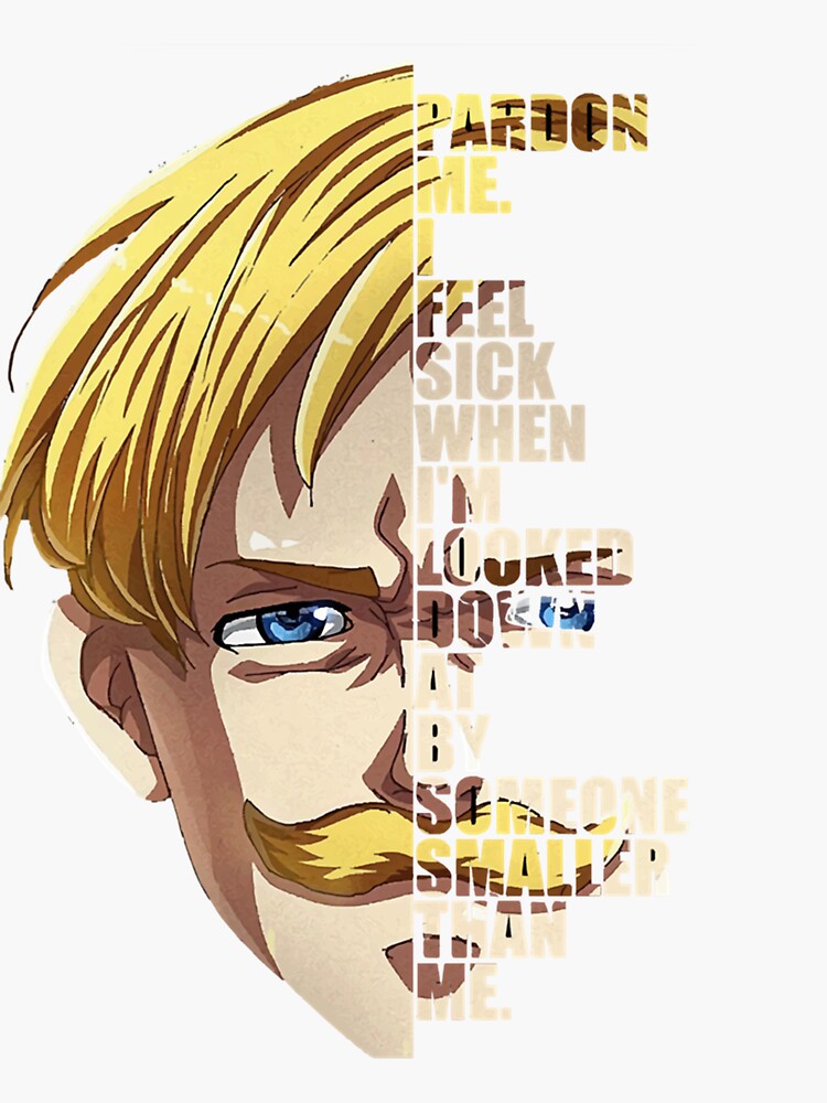 "Escanor - Seven deadly sins" Sticker for Sale by JamesDowdell | Redbubble
