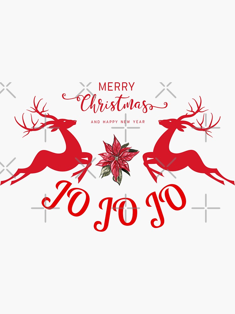 Jo Jo Jo Merry Christmas Stickers Sticker For Sale By Saniya365 Redbubble