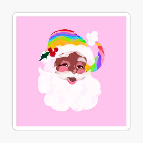 "Pride Santa Artwork, Rainbow Pride Art, Christmas Pride, Diverse Santa ...