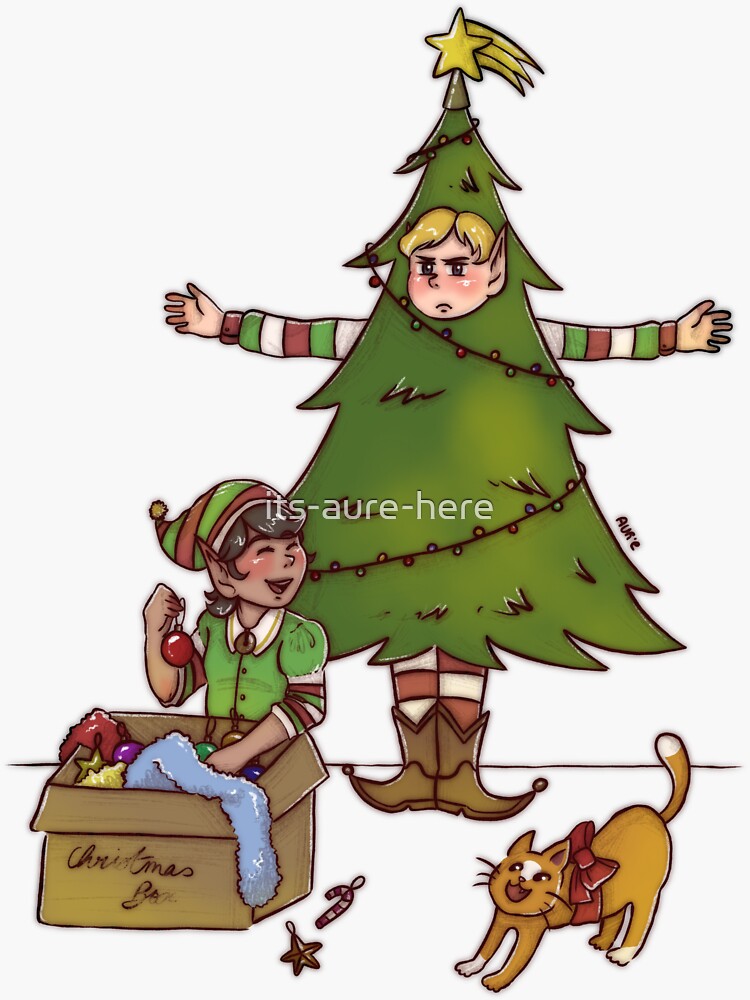 "The decoration of the elf (without background)" Sticker for Sale by ...