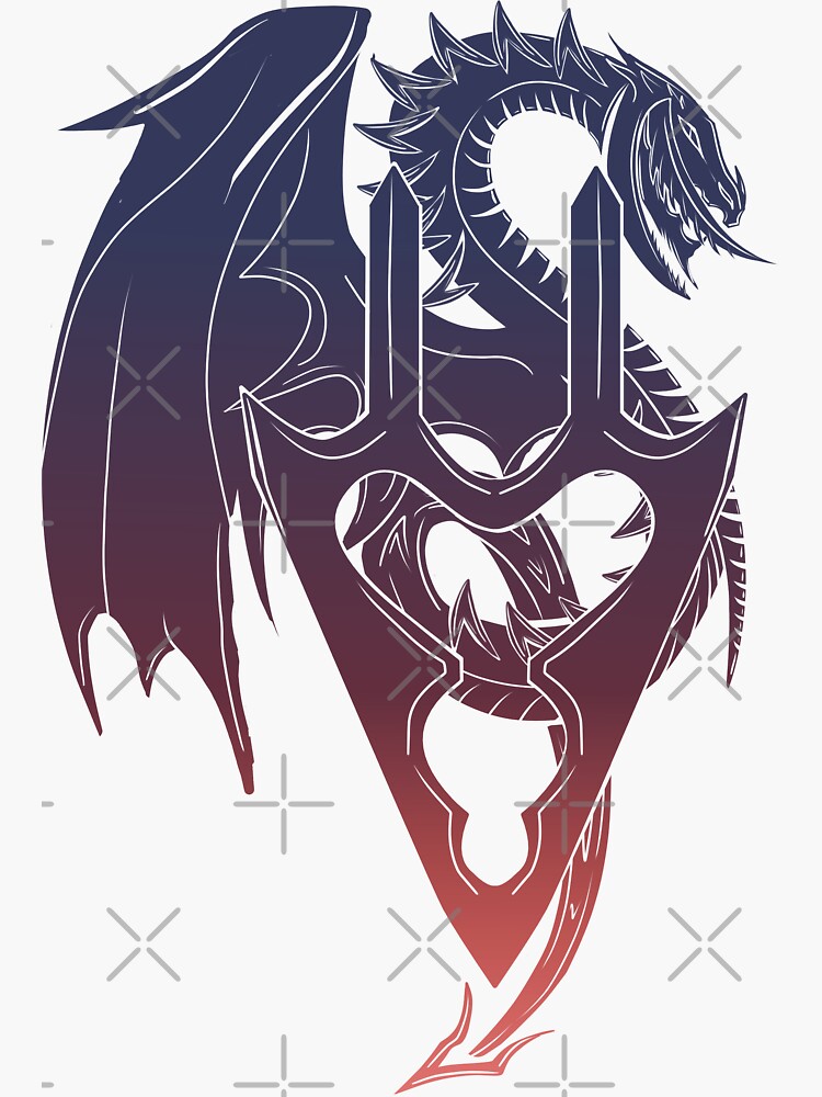 "FFXIV Dragoon Job Symbol [FF Style]" Sticker for Sale by Farryn-Arts ...